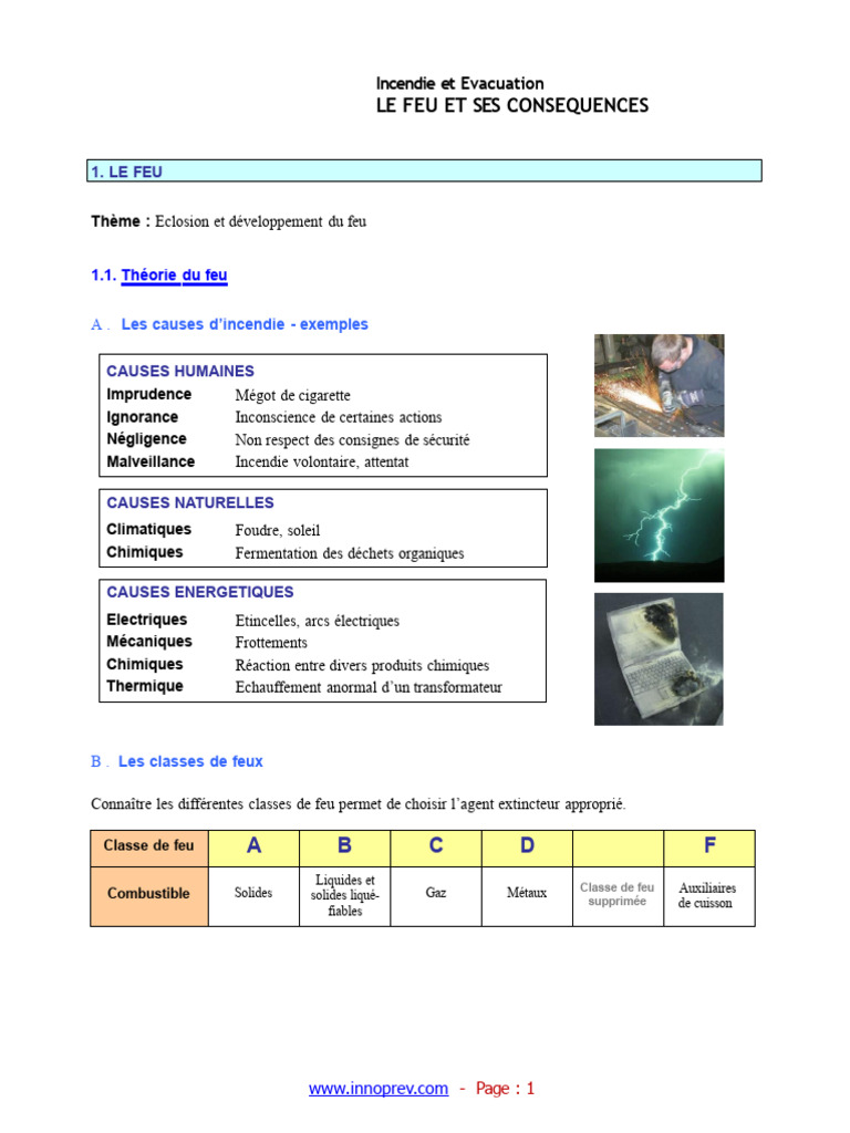 Comprendre le feu et son extinction | PDF | La combustion | Combustible