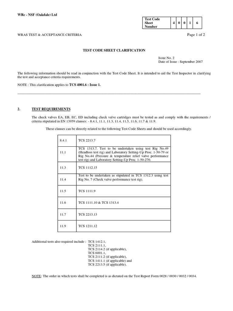 4001.6 - Clarification Issue 2 | PDF | Equipment | Chemical Engineering