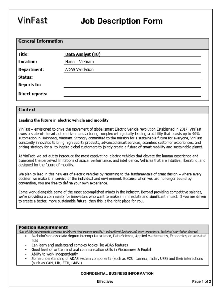 Vf Jd Data Analyst T8 Pdf Data Science