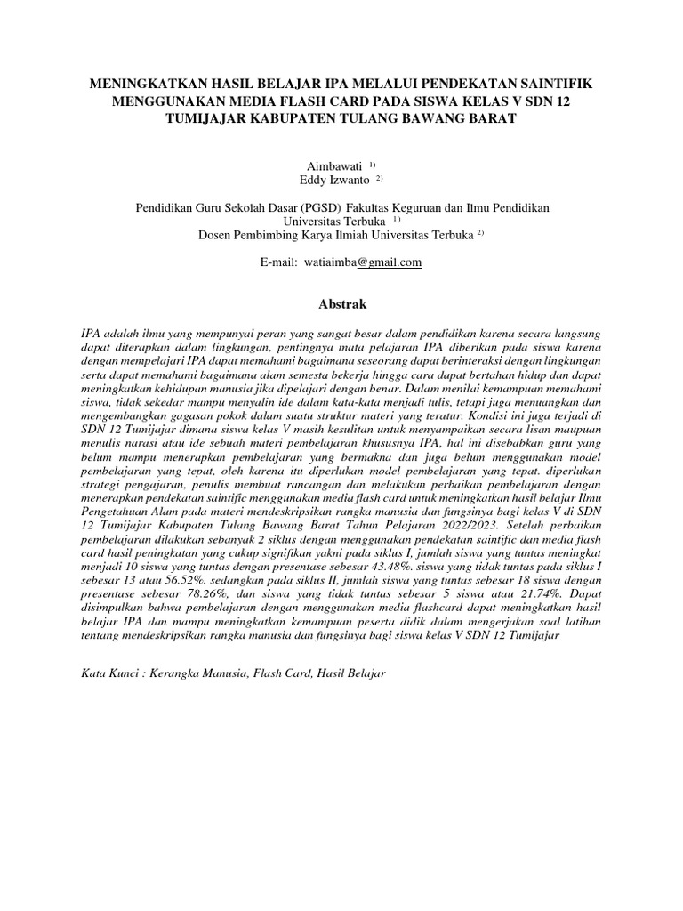 Tugas 3 Draf Karya Ilmiah Aimbawati | PDF