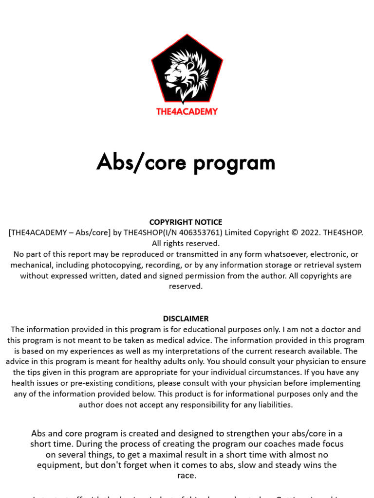 Abs core program | PDF