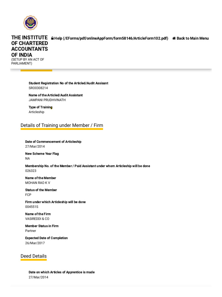 Industrial Training Registration (Form 104) | PDF