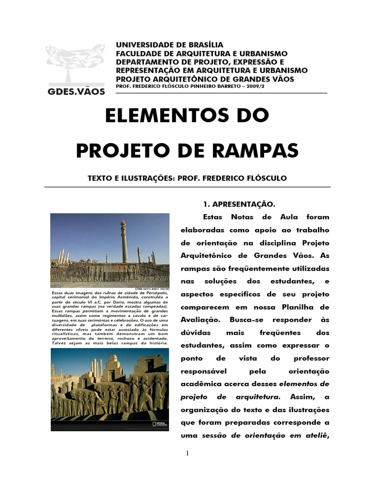 Apostila - Elementos Do Projeto de Rampas | PDF | Acessibilidade | Urbanismo