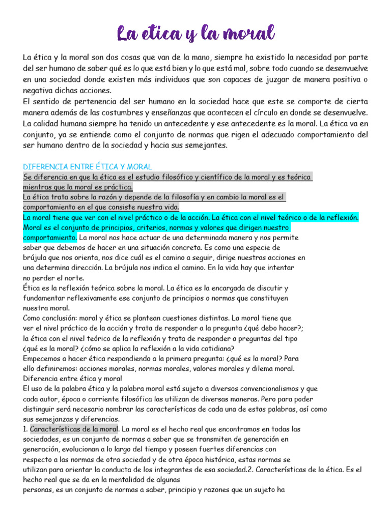 La ética y la moral | PDF | Moralidad | Sociedad