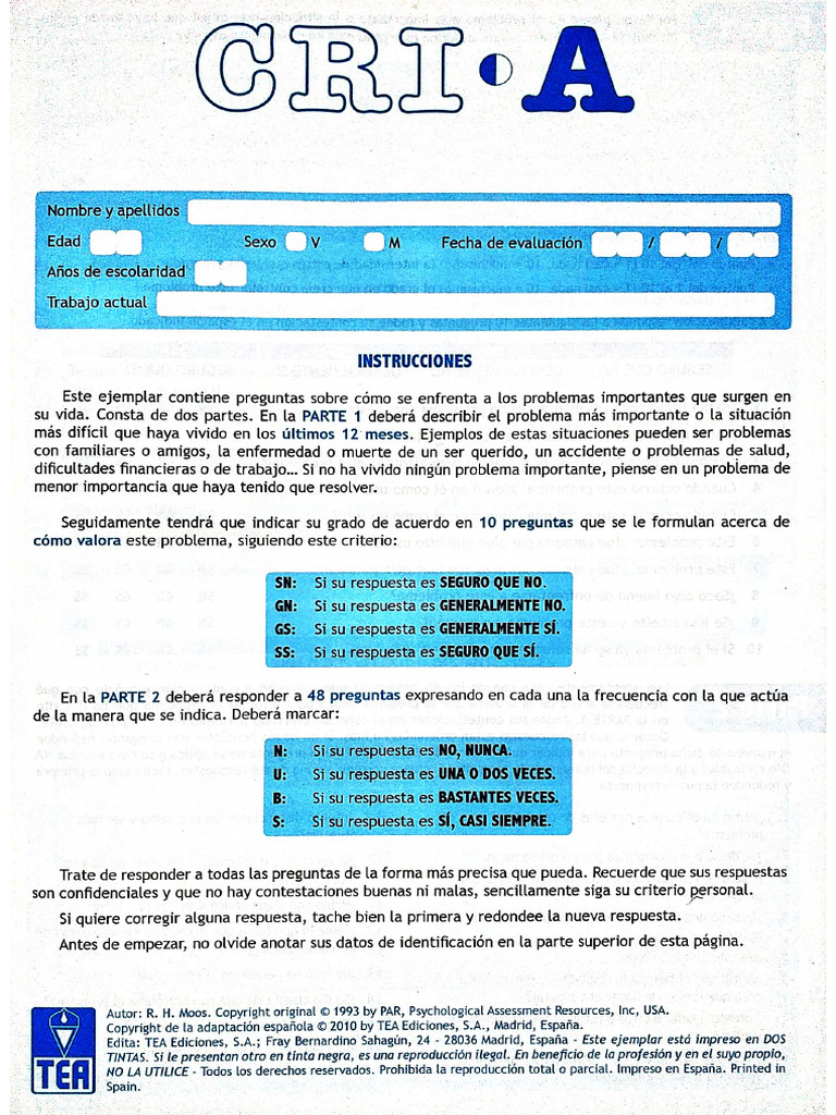 PROTOCOLO CRI-A 2023 | PDF