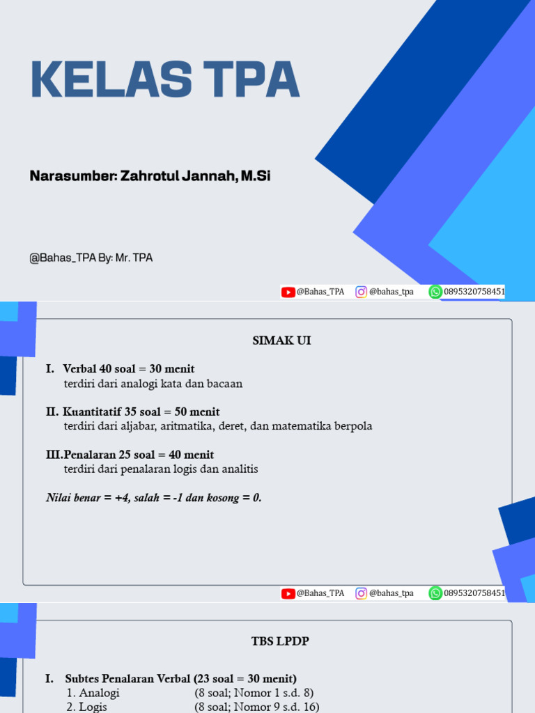 Materi Kelas Tpa | PDF