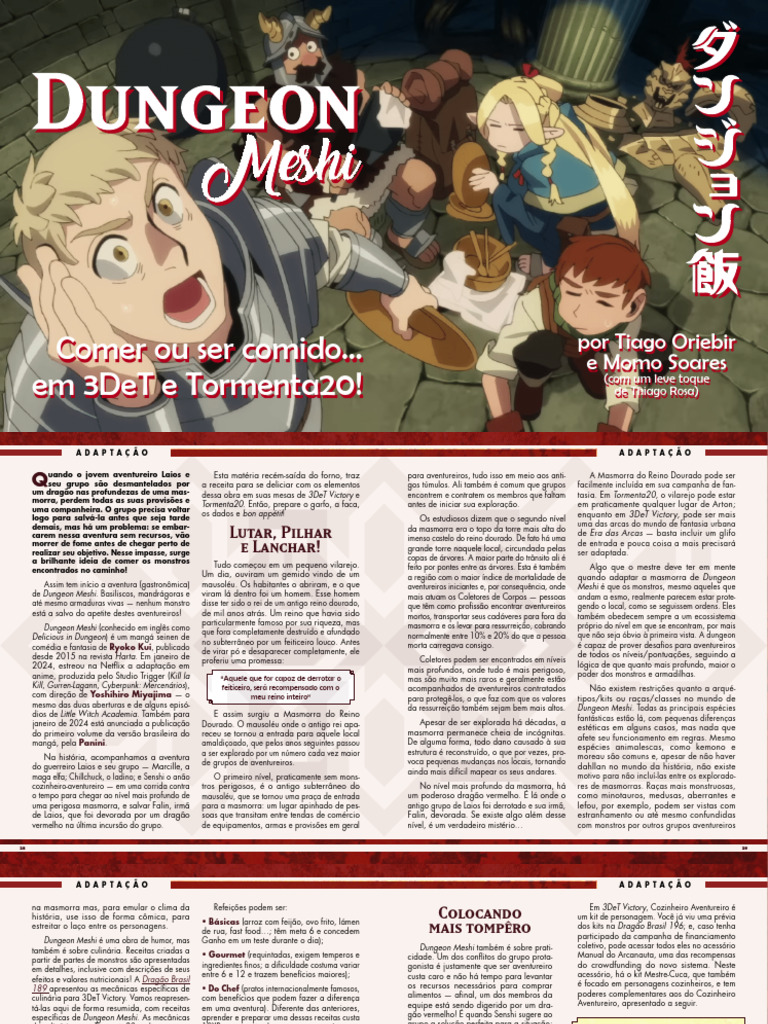 Tormenta 20 Dungeon Meshi | PDF | Chef (culinária)