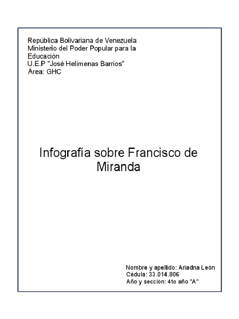 Infografía de Francisco de Miranda | PDF