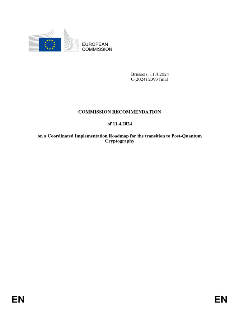 EN EN: European Commission | PDF | Cryptography | Computer Security