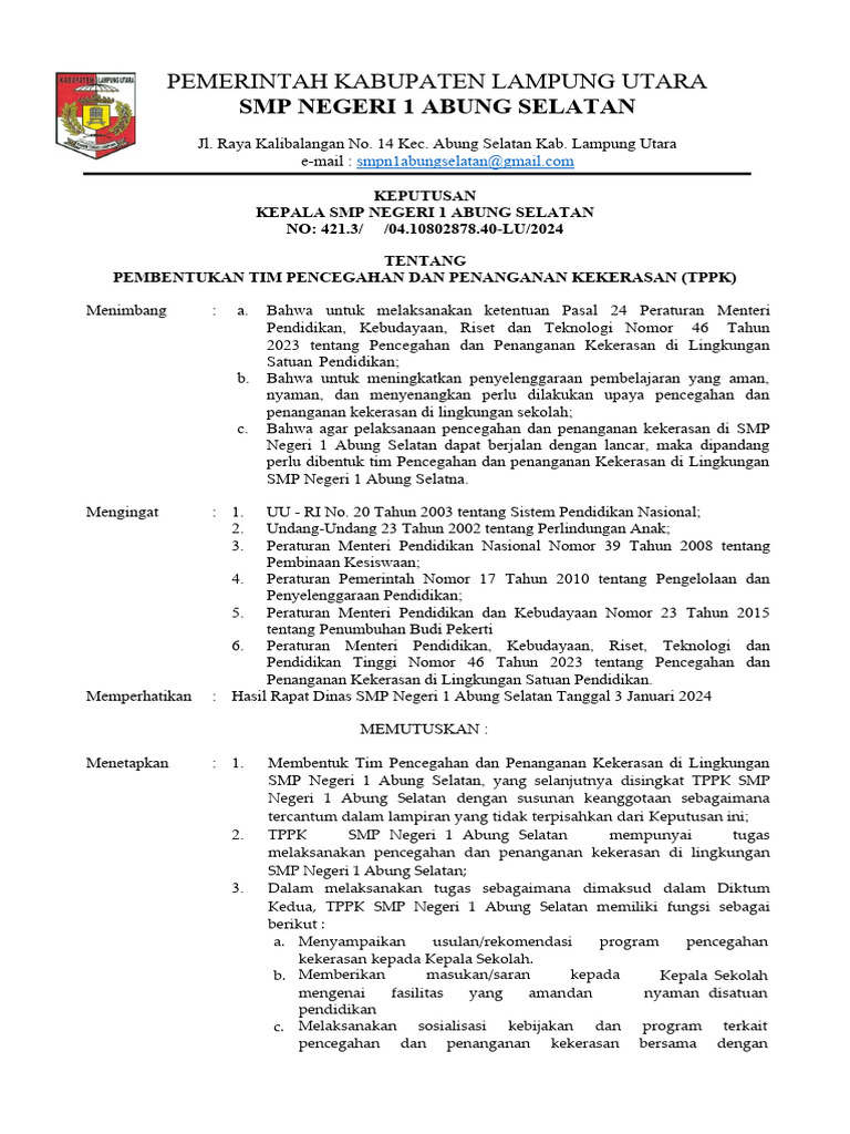 SK Tim PPK | PDF | Pengembangan Diri | Kesehatan Holistik