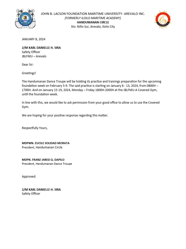 Letter For Practice | PDF