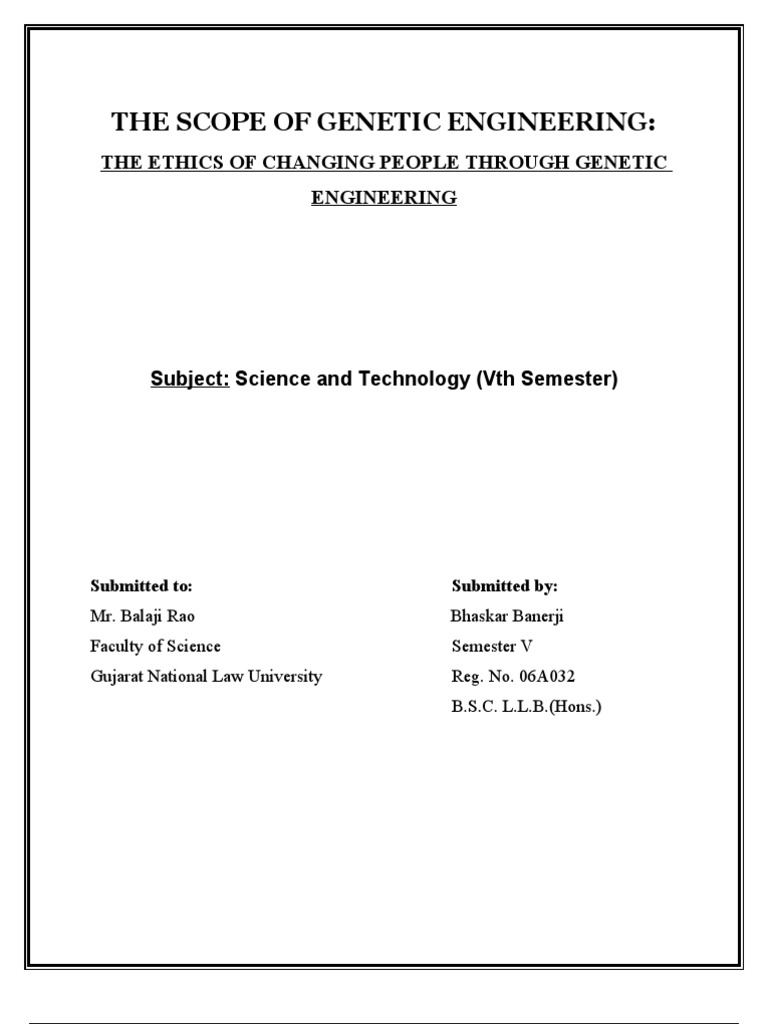 Ethics and Genetic Engineering | PDF | Genetic Engineering | Plasmid
