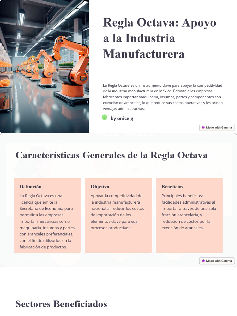 Regla Octava: Impulso a la Manufactura | PDF | Arancel | Business