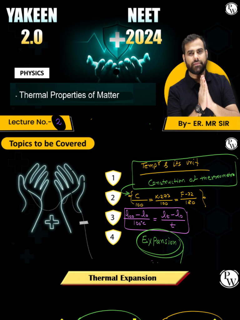 Thermal Properties of Matter Class Notes 02 PDF | PDF