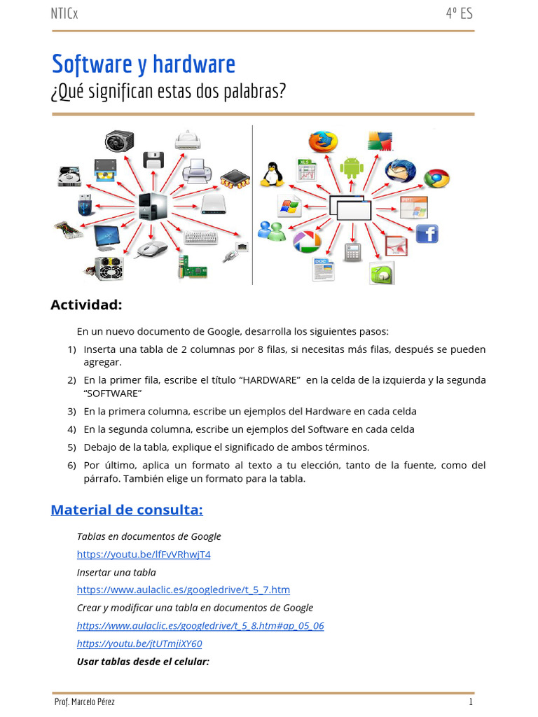 Actividad Hardware y Software | PDF