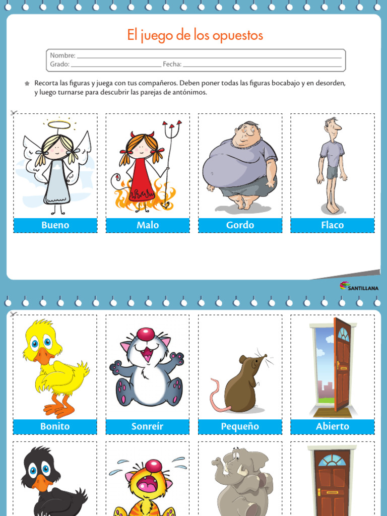 1° El Juego de Los Opuestos | PDF