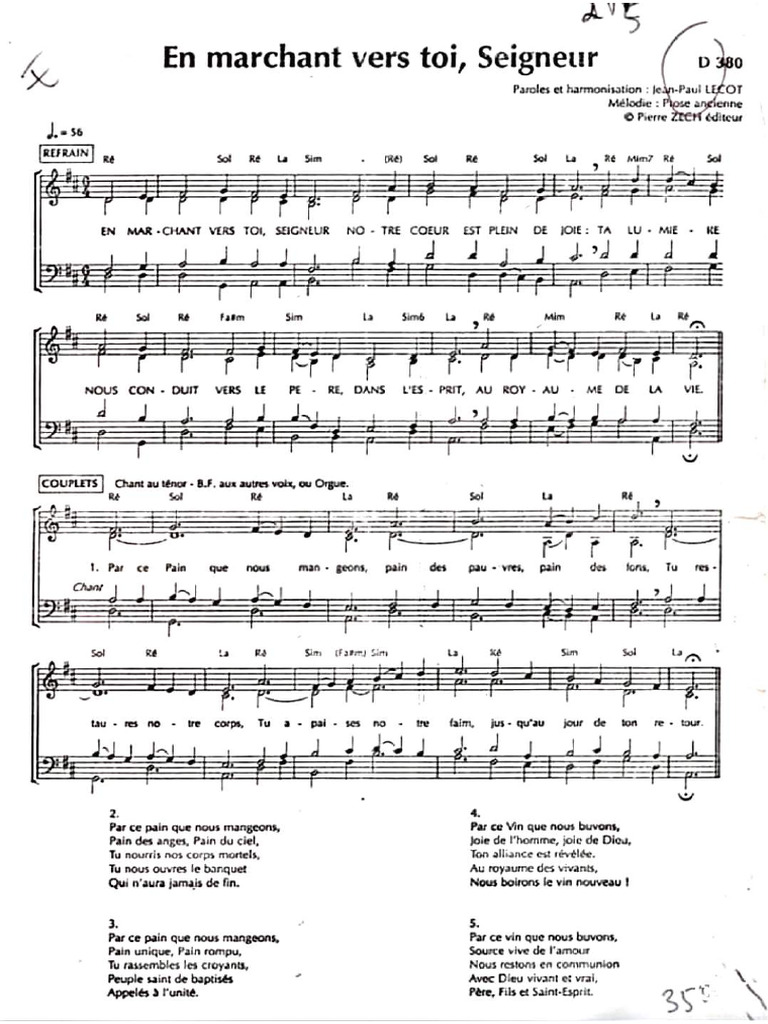 En Marchant Vers Toi Seigneur | PDF