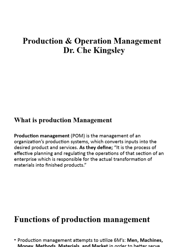 Production Management | PDF | Sustainability | Forecasting