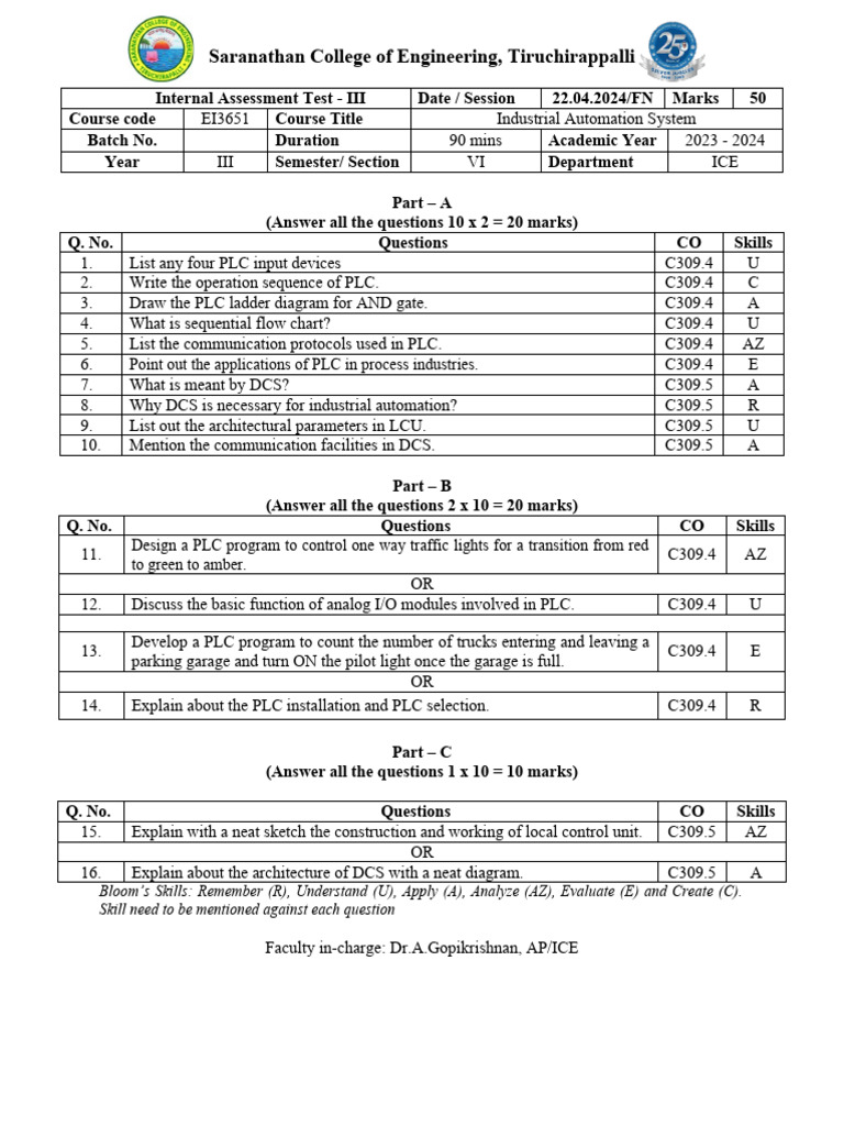 Ei3 651 Industrial Automation System | PDF | Programmable Logic ...
