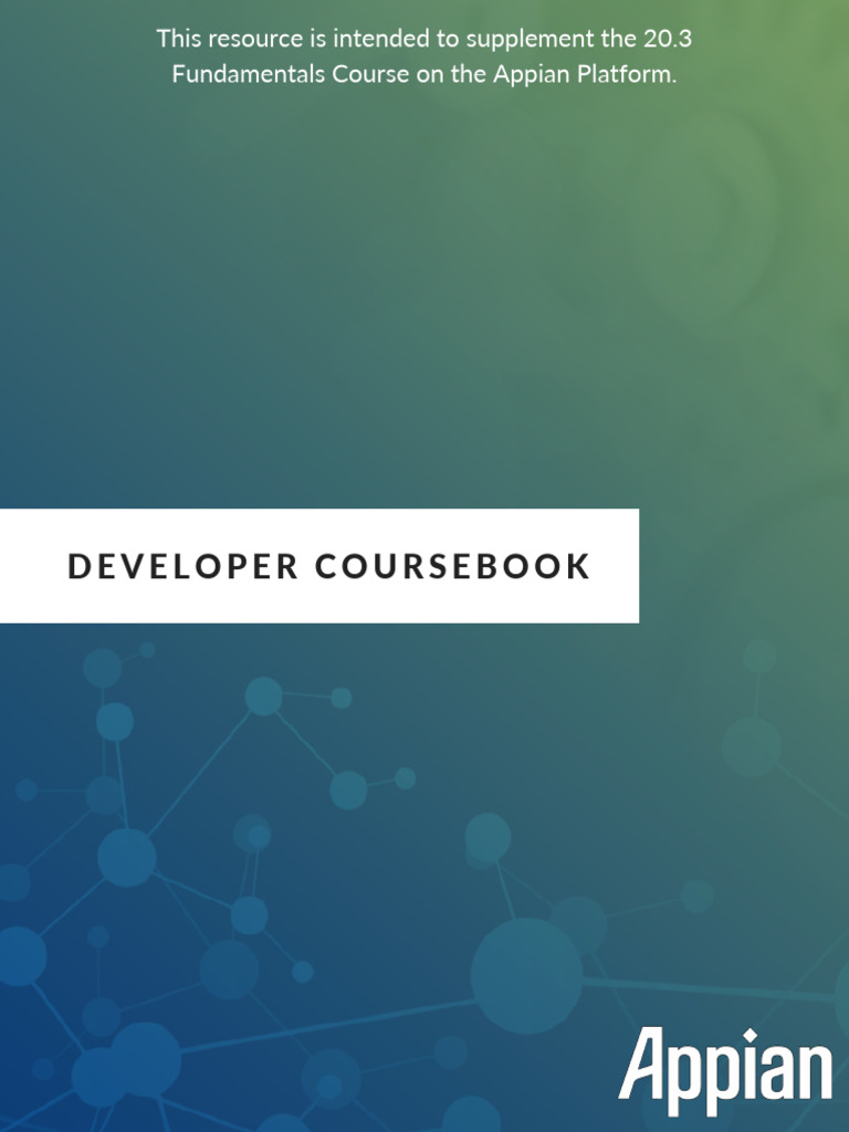 Appian 20.3 Developer Coursebook | PDF | Databases | Relational Database