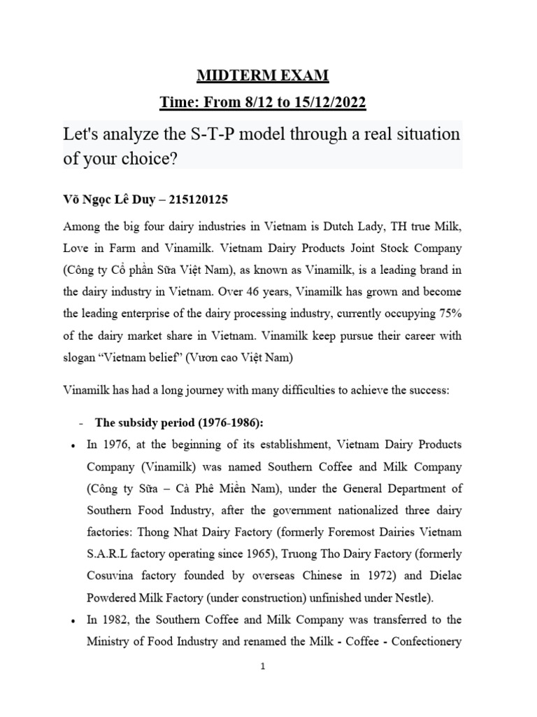 Midterm Exam | PDF | Market Segmentation | Marketing
