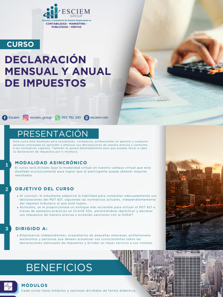 Brochure - Declaración Mensual y Anual de Impuestos | PDF | Tarjeta de crédito | Impuestos