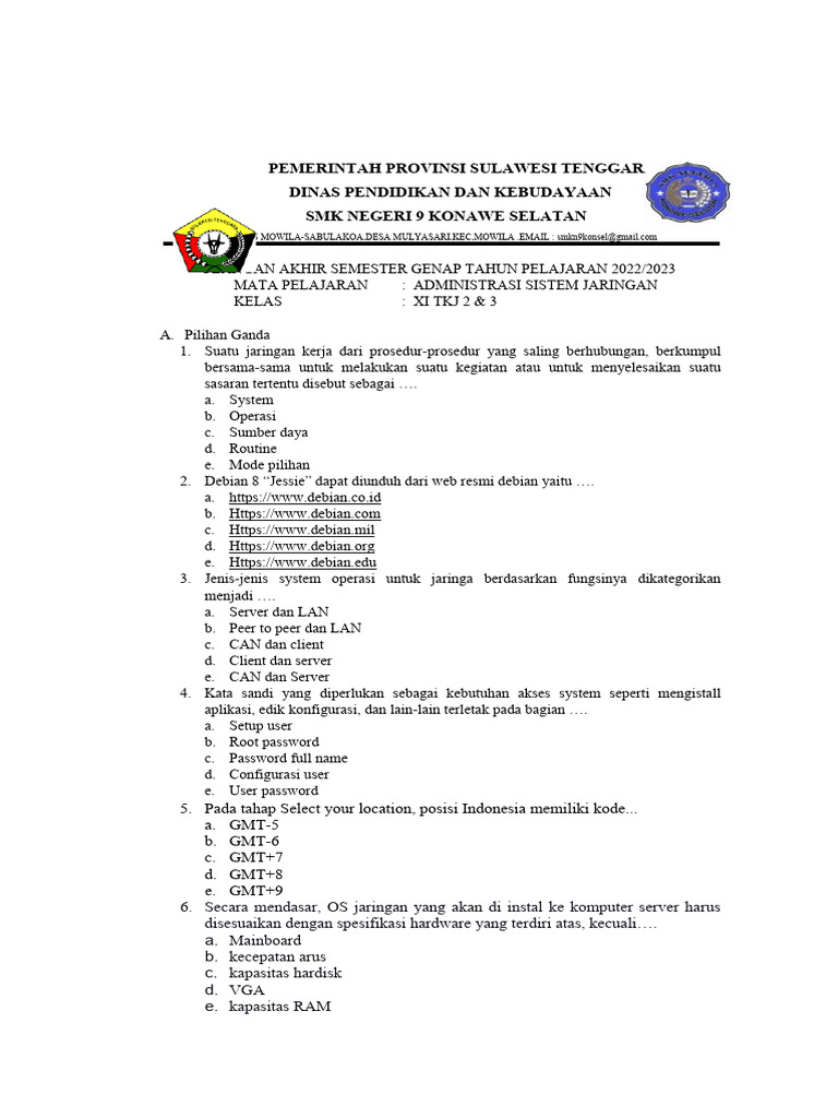 Soal ASJ Kelas Xi | PDF | Komputer | Teknologi & Rekayasa