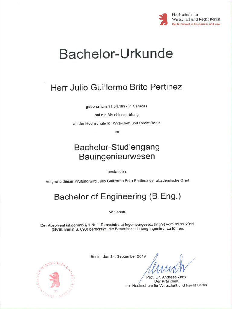 Bachelorzeugnis | PDF