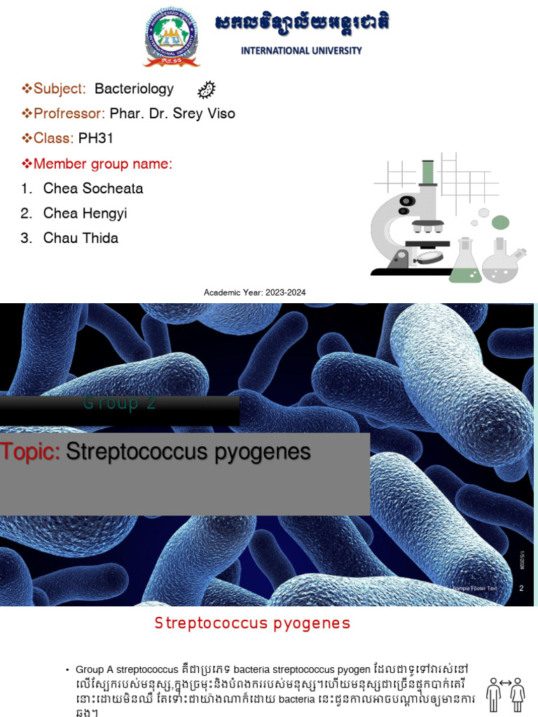 Classification of Streptococcus pyogenes | PDF | Streptococcus | Pneumonia