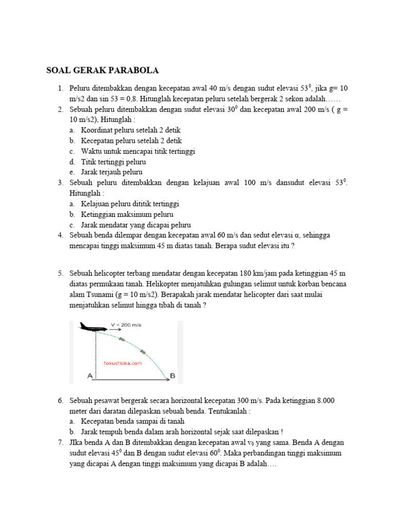 SOAL Gerak Parabola | PDF