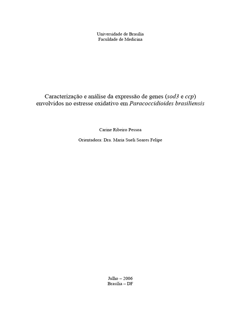 2006 - Carine Ribeiro Pessoa | PDF | Metabolismo | Interferon-gama