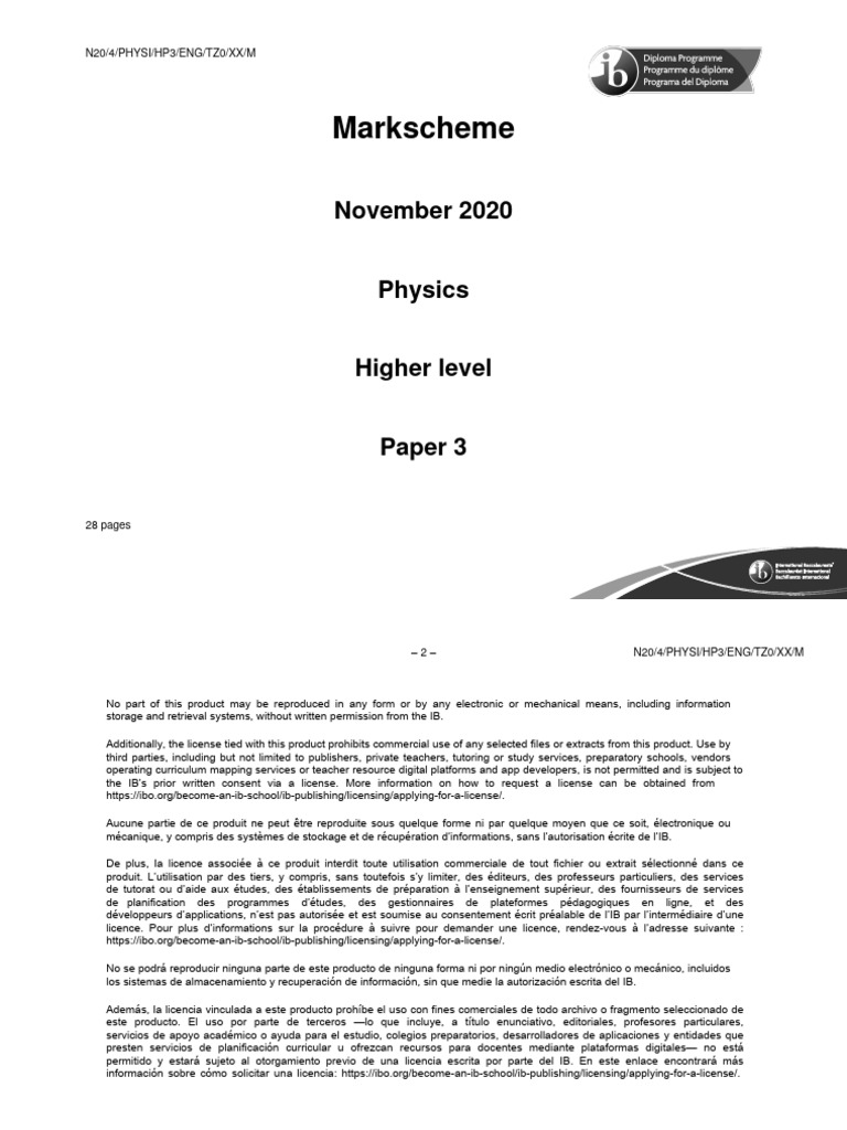 Physics Paper 3 HL Markscheme | PDF | Redshift | Stars