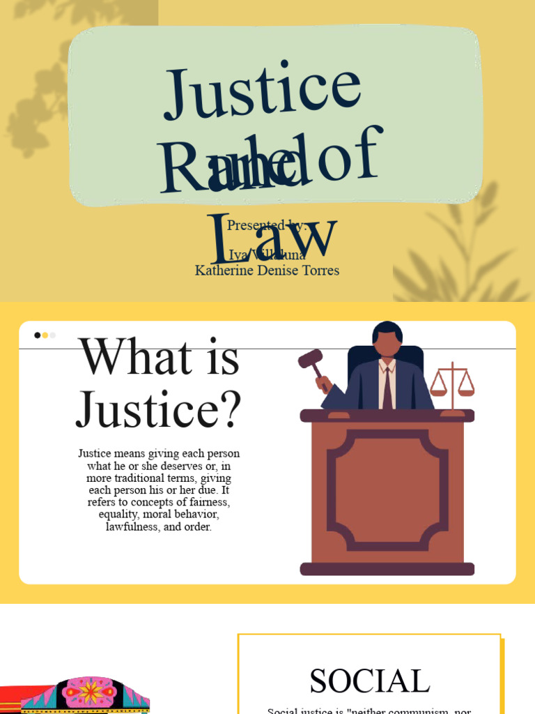 Justice and the Rule of Law Explained | PDF | Rule Of Law | Justice