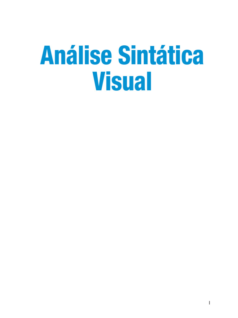 Analise Sintatica Visual 15a Edi o | PDF | Assunto (gramática ...