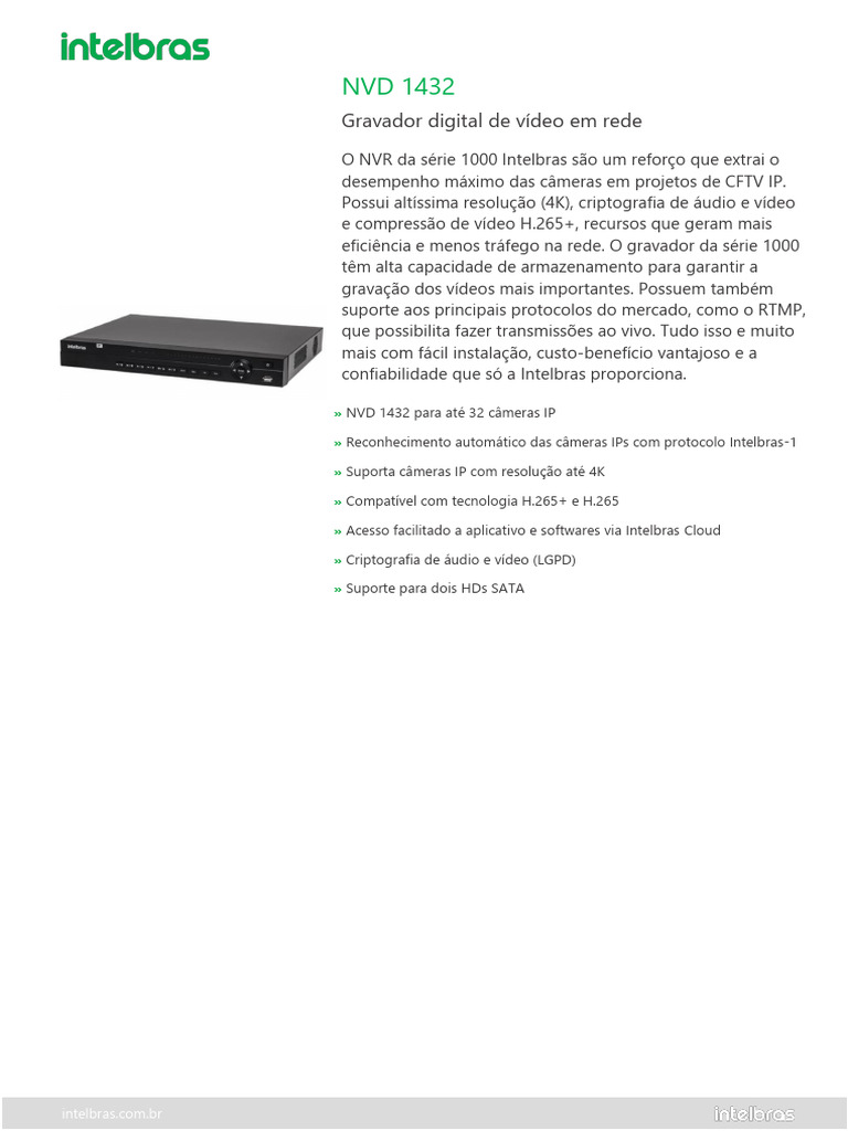 Datasheet NVD 1432 | PDF | HDMI | Rede de computadores