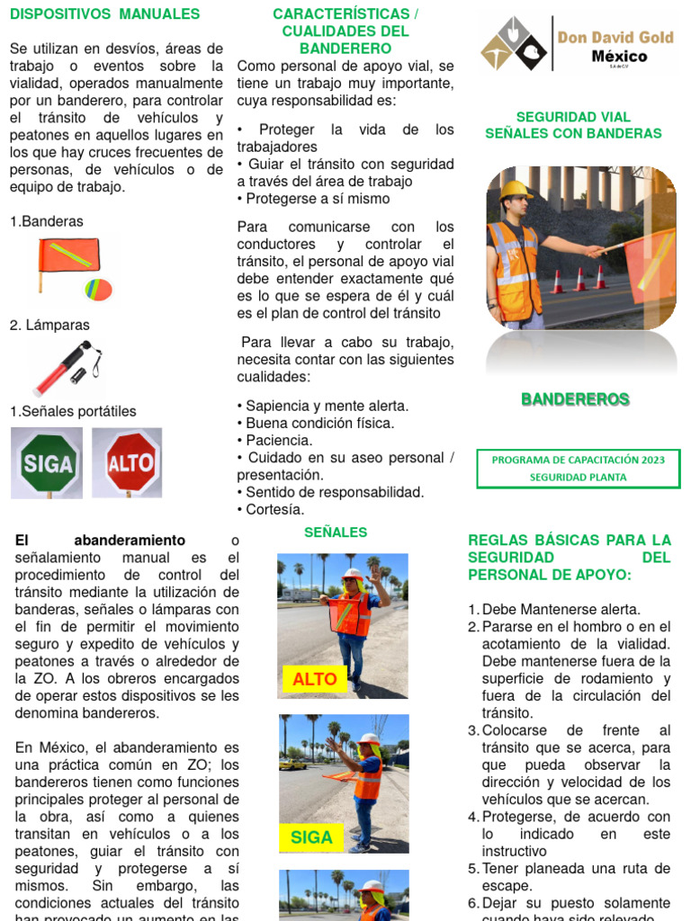 Señales Banderero | PDF | Peatonal | Seguridad vial