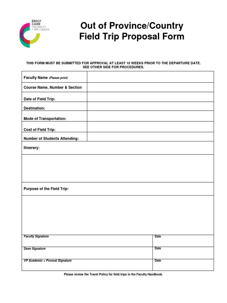 Simple Field Trip Proposal | PDF | Transport