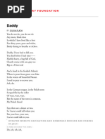 Daddy: Sylvia Plath | PDF
