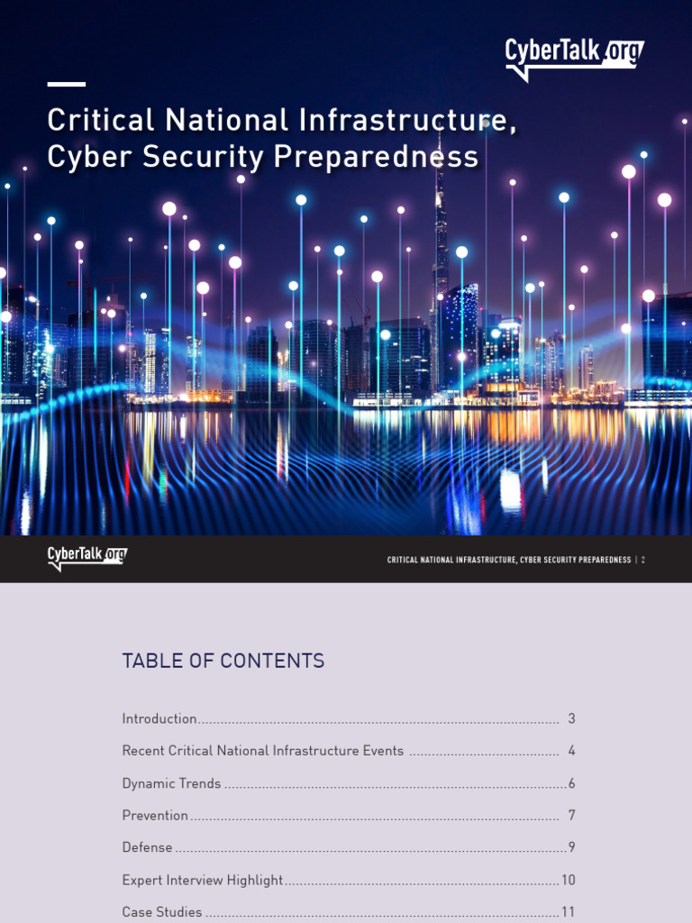 Cybersecurity for Critical Infrastructure | PDF | Security | Computer ...