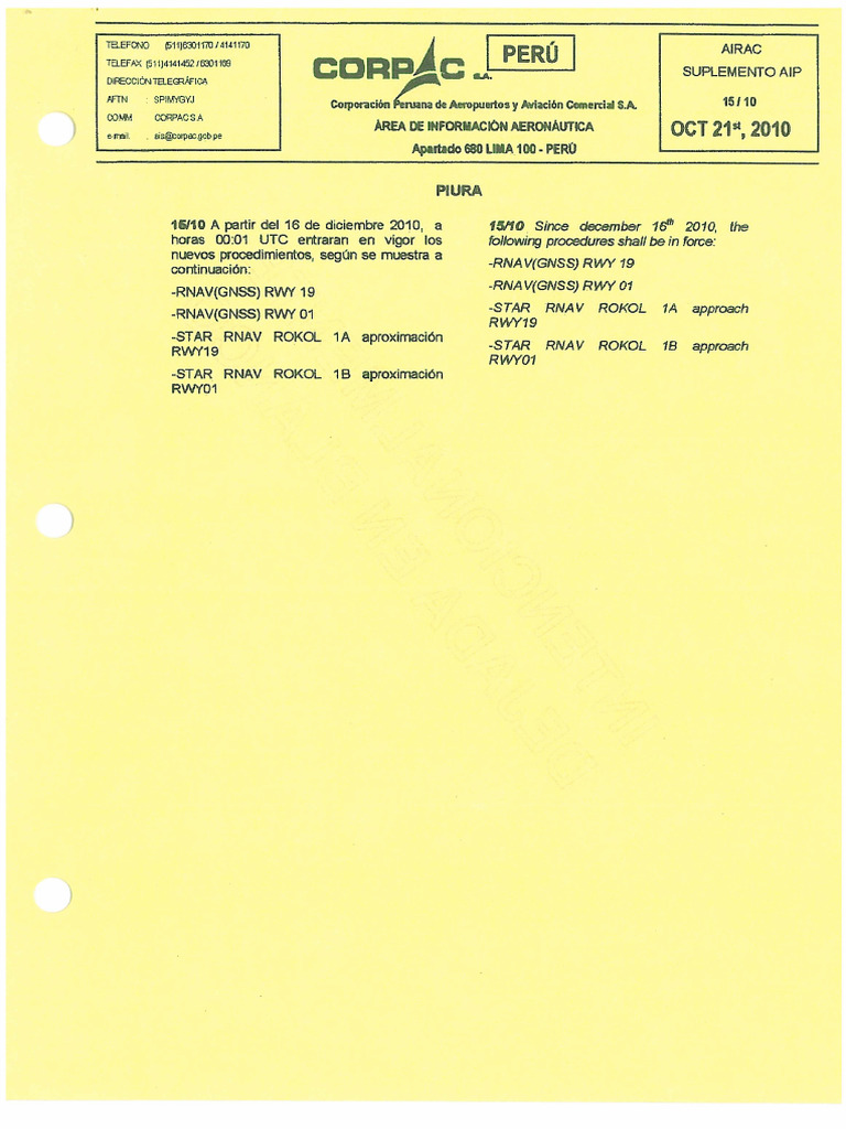 Sup Airac 15 2010 | PDF