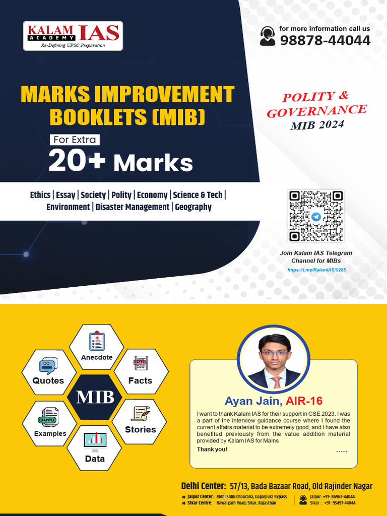 Polity & Governance MIB 2024 | PDF | Justice | Crime & Violence