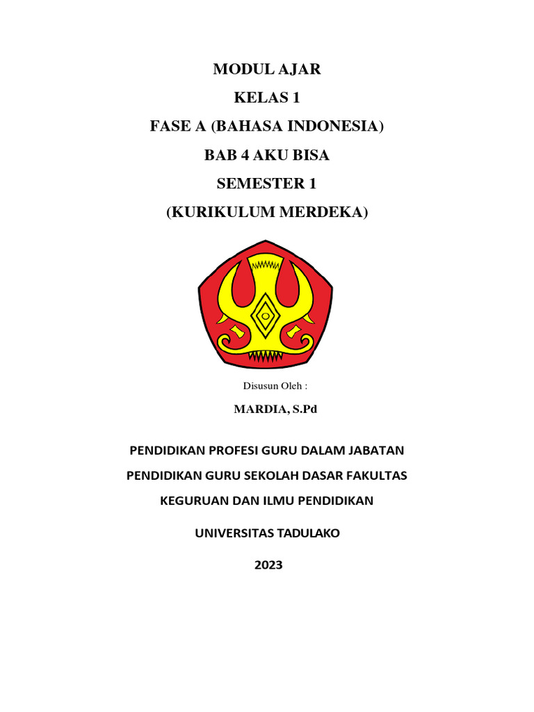 Modul Ajar Suku Kata Kelas 1 SD | PDF | Seni & Disiplin Bahasa