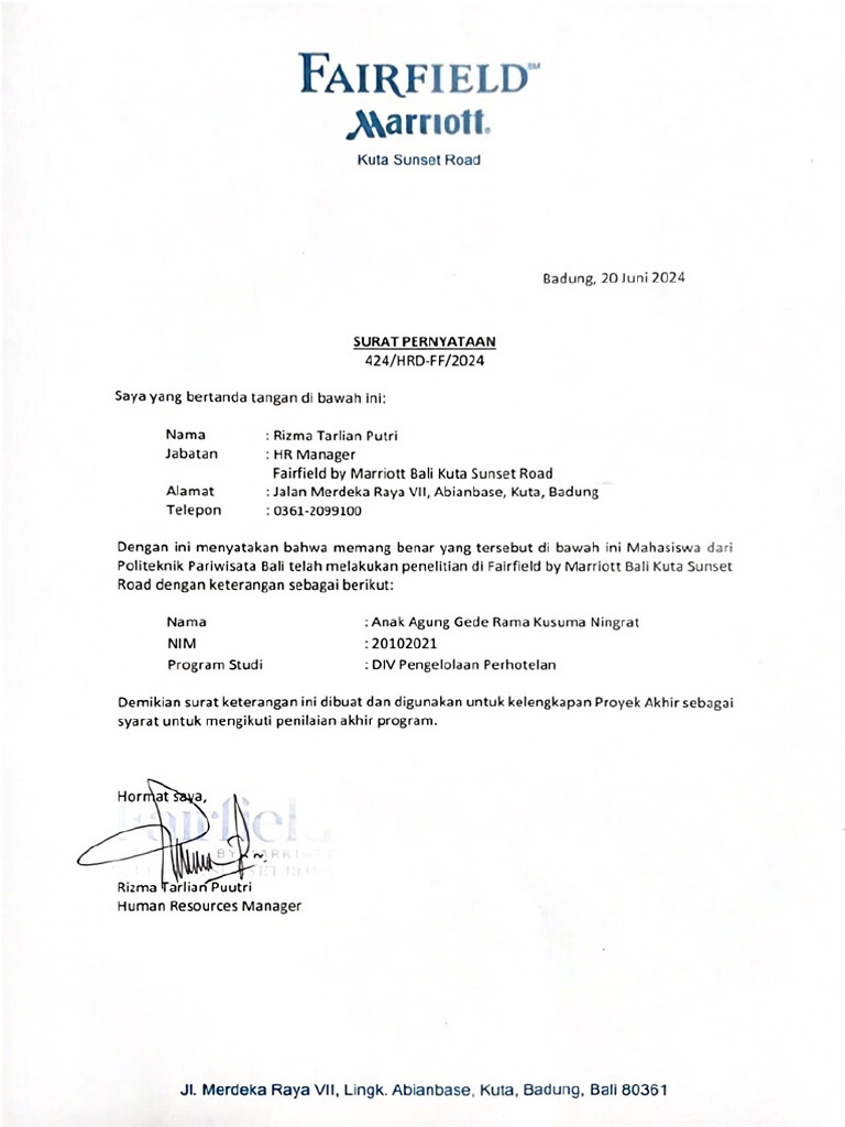 Scan Surat Pernyataan Data FF | PDF