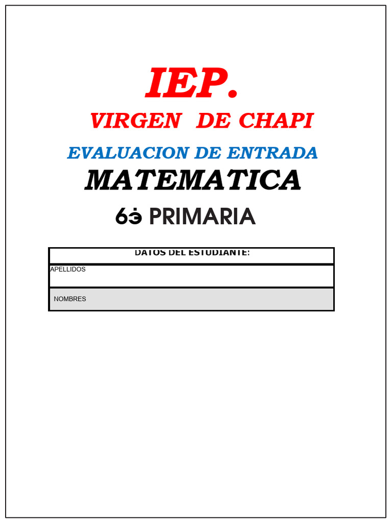 MATEMÁTICA 6° | PDF