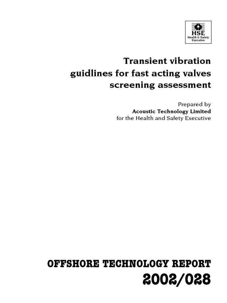 Transient Vibration Guidelines For Fast Acting Valve Screening Assessment | PDF | Pressure ...