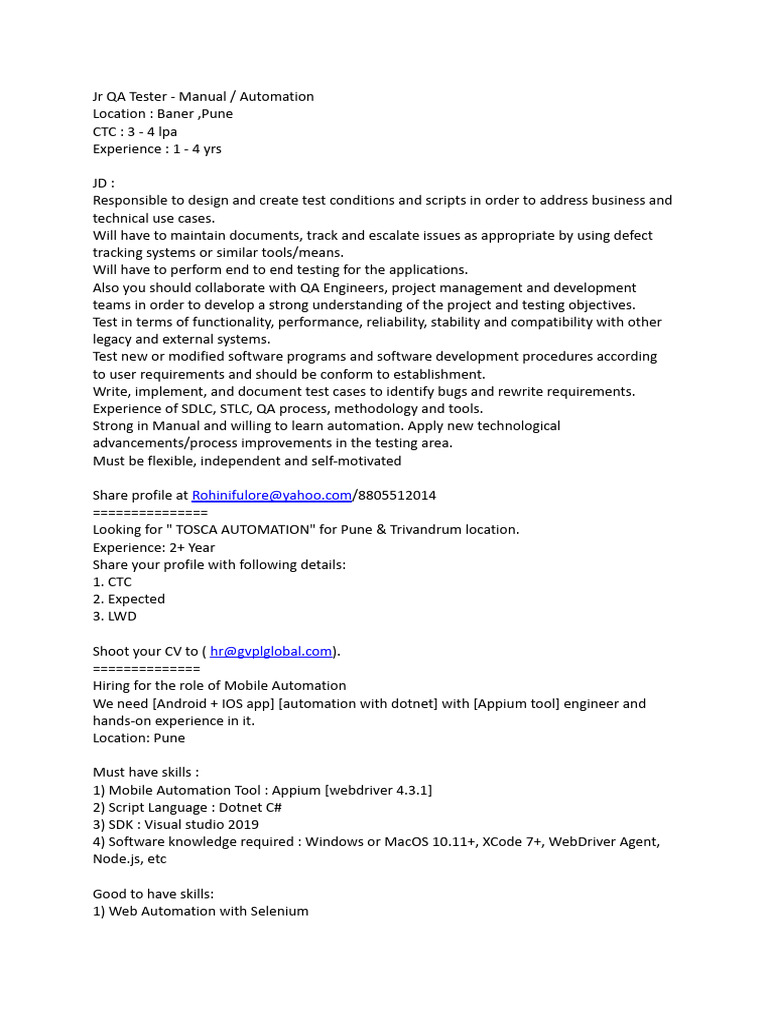 Pune Mumbai | PDF | Selenium (Software) | Software Development Process