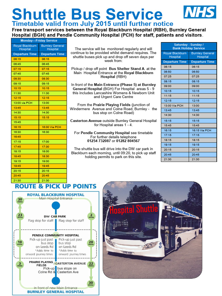 Shuttle Bus Service Timetable | PDF | Public Services | Road Transport
