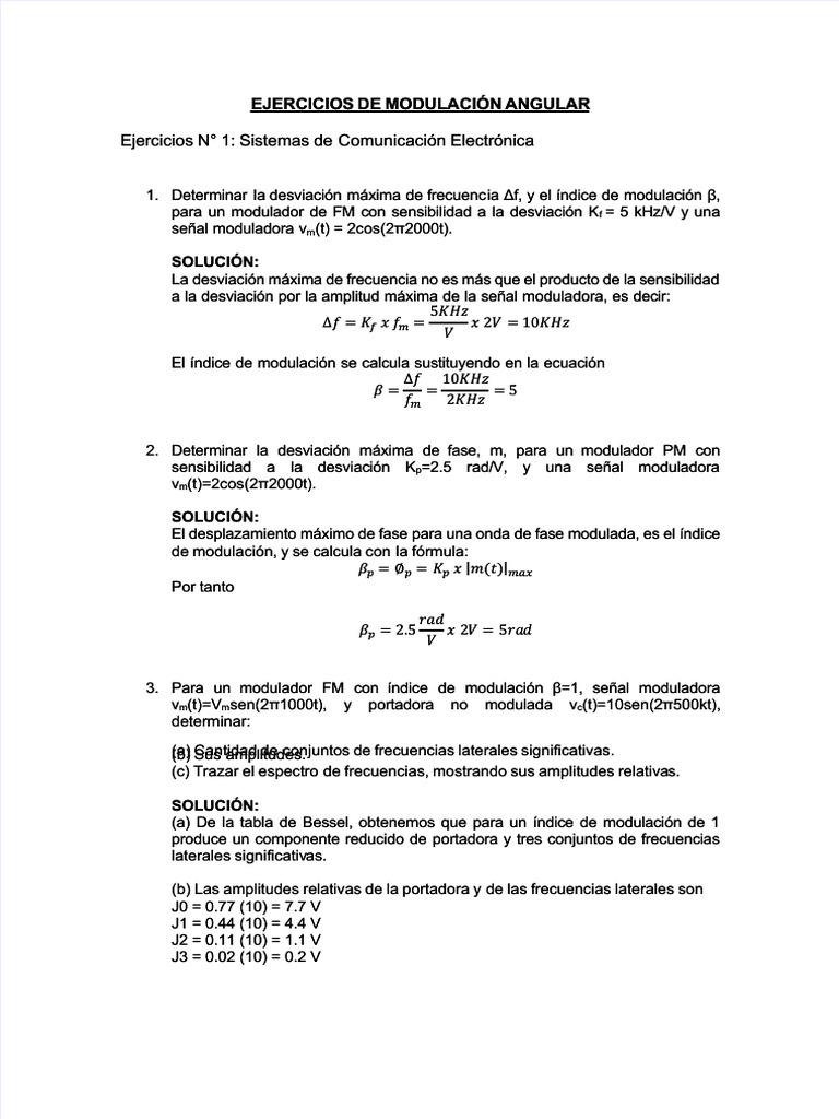 PDF Ejercicios de Modulacion Angular - Compress | PDF | Modulación de ...