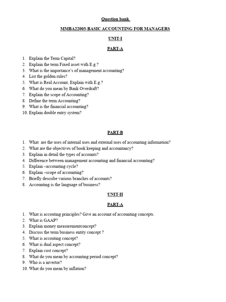 QB - 3.basic Accounting For Managers | PDF | Debits And Credits ...