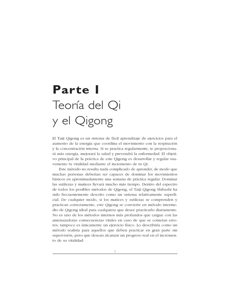 Parte I Teoria Del Qi y El Qigong | PDF | Qigong | Qi